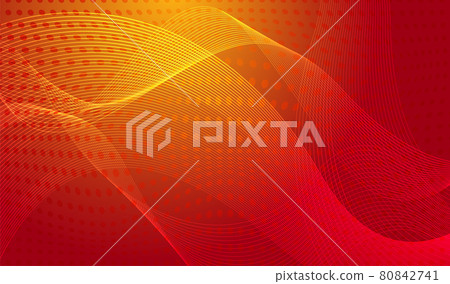 Red abstract banner with wavy lines and dots - Stock Illustration ...