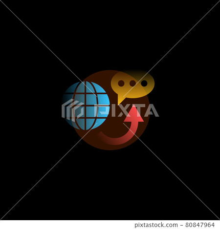 Change language. Vector icon in gradient style - Stock Illustration ...