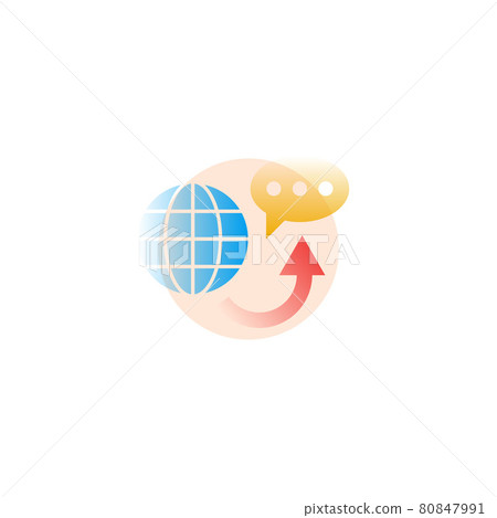 Change language. Vector icon in gradient style - Stock Illustration ...