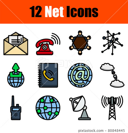 Net Icon Set - Stock Illustration [80848445] - PIXTA