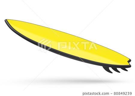 Realistic yellow surfboard for summer surfing... - Stock Illustration ...