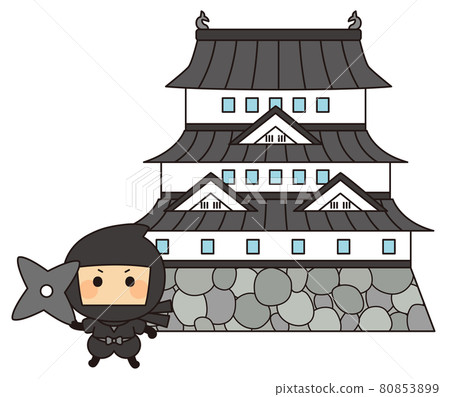 Castle and ninja - Stock Illustration [80853899] - PIXTA