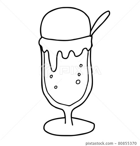 Line drawing illustration of cream soda - Stock Illustration [80855370 ...