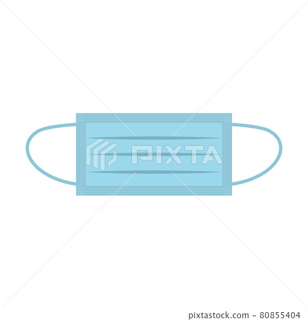 Blue medical face mask icon vector isolate on... - Stock Illustration ...