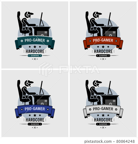Pro gamer esports logo design. Vector artwork... - Stock Illustration ...