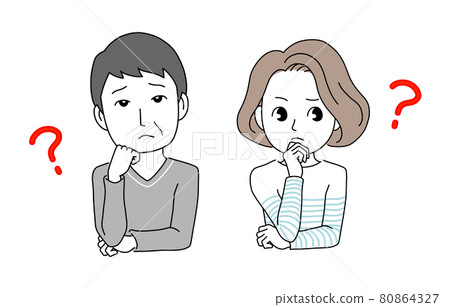 Men and women thinking - Stock Illustration [80864327] - PIXTA