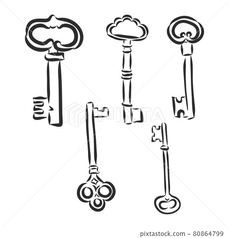 Key sketch vector illustration key vector... - Stock Illustration ...