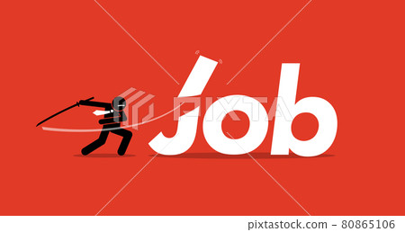 Job cut by businessman. - Stock Illustration [80865106] - PIXTA