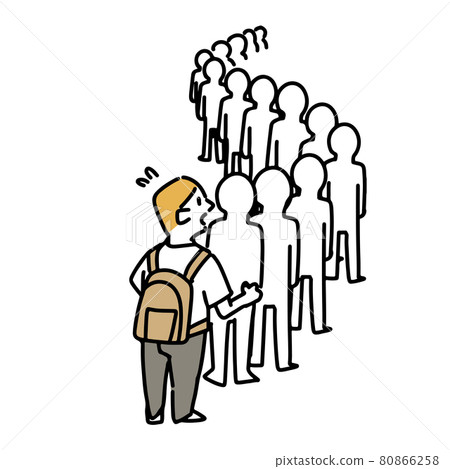 Men in line - Stock Illustration [80866258] - PIXTA