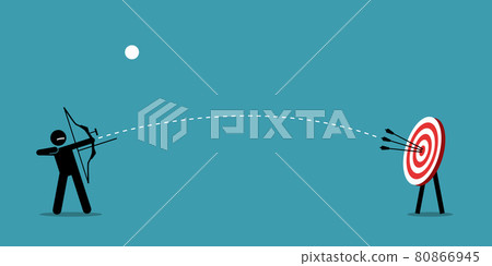 Successfully hitting the target. - Stock Illustration [80866945] - PIXTA