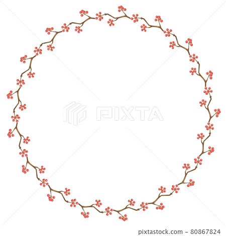 Simple and cute, easy-to-use red fruit frame - Stock Illustration ...
