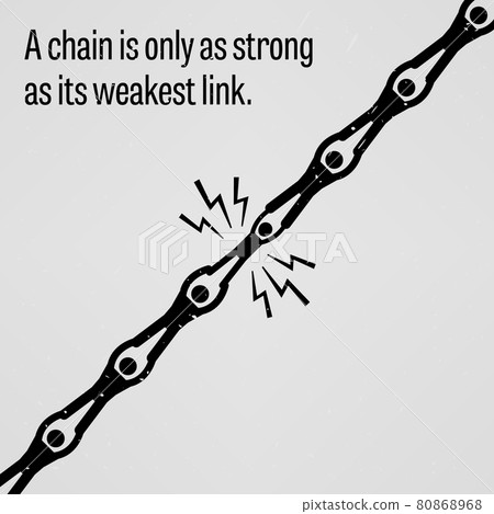 A chain is only as strong as its weakest link.... - Stock Illustration ...