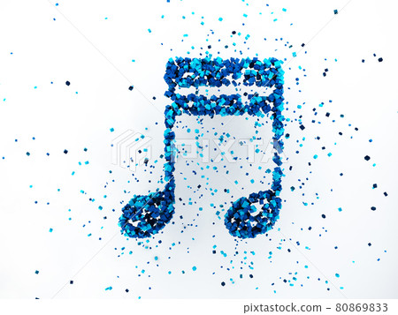 16th note block collection blue front side - Stock Illustration ...