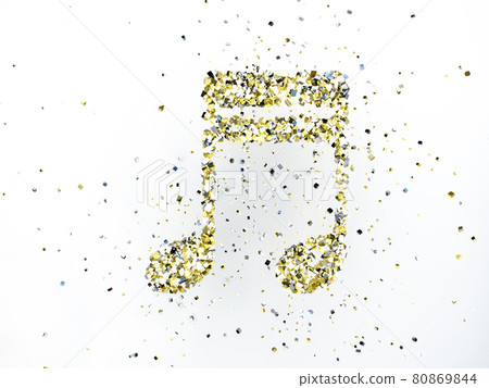 16th note block collection gold and silver... - Stock Illustration ...