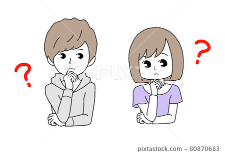 Men and women thinking - Stock Illustration [80870683] - PIXTA