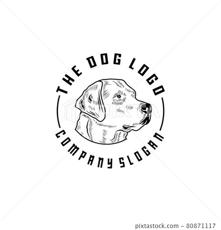Vintage Dog Stamp Label logo design - Stock Illustration [80871117] - PIXTA