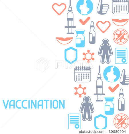 Vaccination concept background with vaccine... - Stock Illustration ...