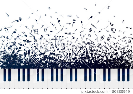 A lot of different musical notes and signs in... - Stock Illustration ...