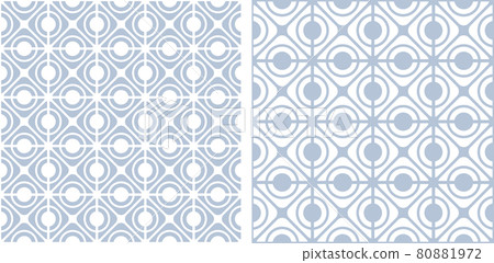 Abstract seamless geometric grid patterns set. - Stock Illustration ...
