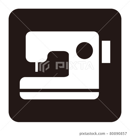White square icon on a simple sewing machine - Stock Illustration ...