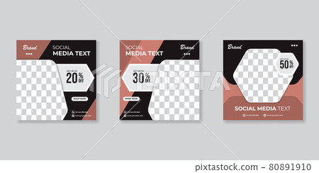Modern promotion square web banner for social... - Stock Illustration ...