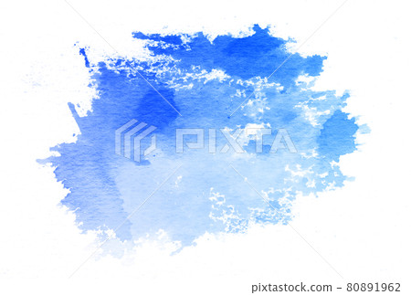 Blue and light blue watercolor brush marks,... - Stock Illustration ...