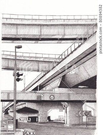 Junction - Stock Illustration [80894382] - PIXTA