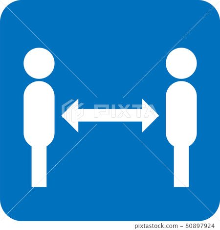 Social distance pictogram - Stock Illustration [80897924] - PIXTA
