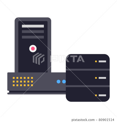 Illustrations of various servers - Stock Illustration [80901514] - PIXTA
