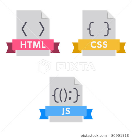 Programming language illustration set - Stock Illustration [80901518 ...