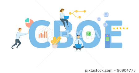 CBOE, Chicago Board Options Exchange. Concept... - Stock Illustration ...