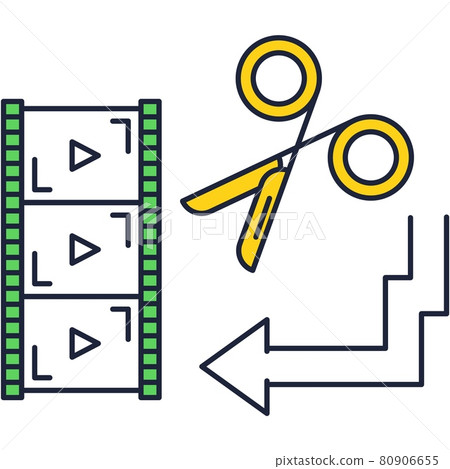 Video film production cutter app vector icon - Stock Illustration ...