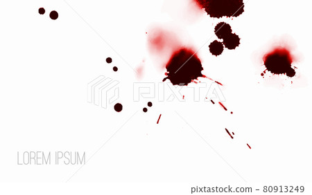 Blood stains on white background. - Stock Illustration [80913249] - PIXTA