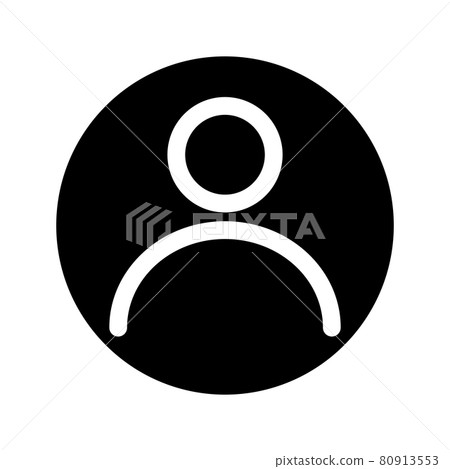 Person icon. User interface icon. Silhouette of... - Stock Illustration ...