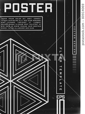 Retrofuturistic poster design. Cyberpunk 80s... - Stock Illustration ...