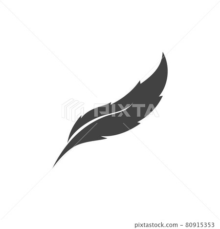 Feather pen logo and symbol vector image - Stock Illustration [80915353 ...