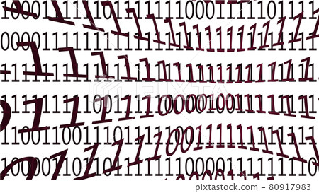A row of numbers that are distorted and emerge... - Stock Illustration ...