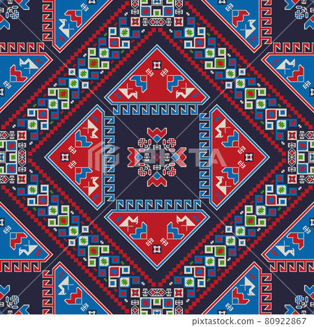 Georgian embroidery pattern 12 - Stock Illustration [80922867] - PIXTA