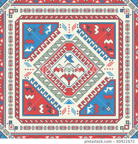 Georgian embroidery pattern 8 - Stock Illustration [80922872] - PIXTA