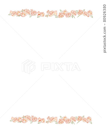 Rose flower line up and down - Stock Illustration [80926380] - PIXTA
