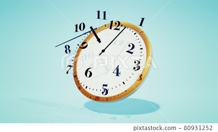 time slip. A disjointed clock. - Stock Illustration [80931252] - PIXTA