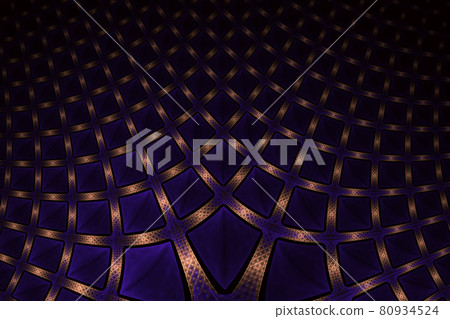 Fantasy hexagonal fractal design. Digital art.... - Stock Illustration ...