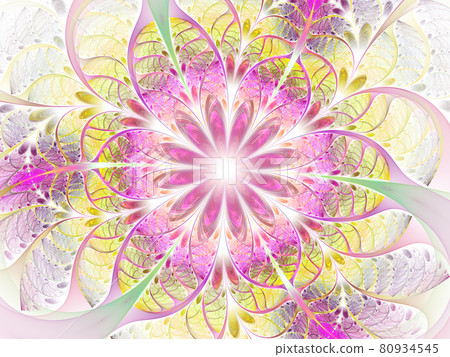Fantasy fractal floral design. Digital art. - Stock Illustration ...