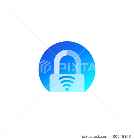 smart lock logo icon for apps, vector - Stock Illustration [80946508 ...