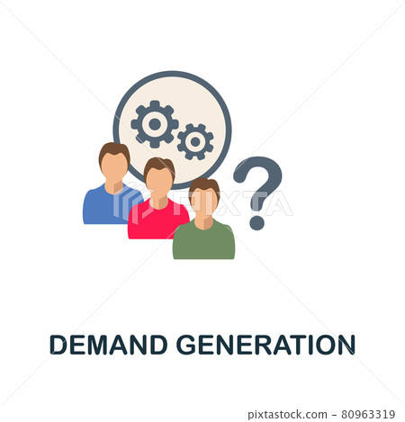 Demand Generation flat icon. Colored sign from... - Stock Illustration ...