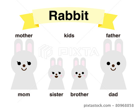 Rabbit parent and child - Stock Illustration [80968858] - PIXTA