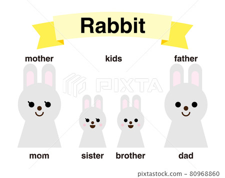 Rabbit parent and child - Stock Illustration [80968860] - PIXTA