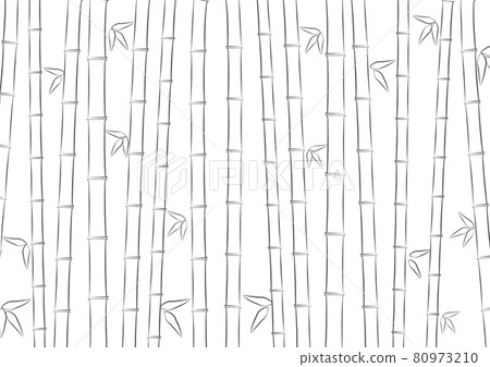 Simple bamboo grove line drawing background - Stock Illustration ...