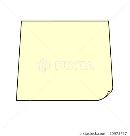 Simple large sticky note illustration (yellow) - Stock Illustration ...