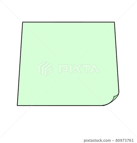 Simple large sticky note illustration (green) - Stock Illustration ...